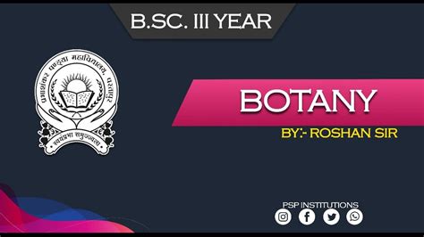 B Sc 3rd Year Botany Plant Physiology And Biochemistry Youtube