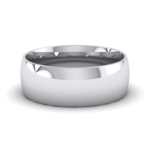 925 Sterling Silver 7mm Court Shape Comfort Fit Classic Weight Weddi