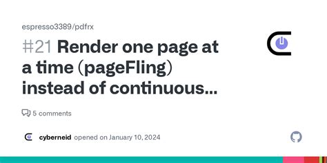Render One Page At A Time Pagefling Instead Of Continuous Rendering Of Pages Issue
