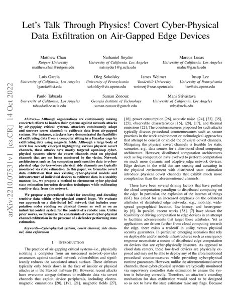 Pdf Let S Talk Through Physics Covert Cyber Physical Data