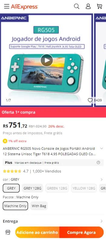 Console Portátil ANBERNIC RG INTERNACIONAL Canaltech Ofertas