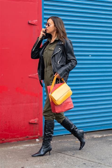 Irina Shayk Gives Military Inspo A Chic Touch In Knee High Boots