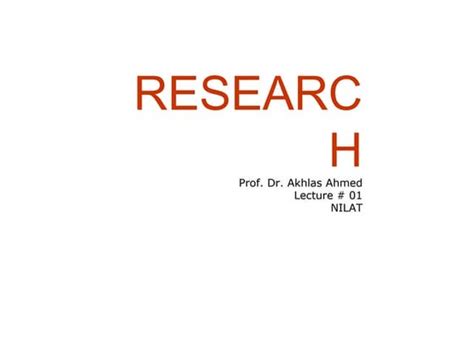 Concept Of Research Ppt