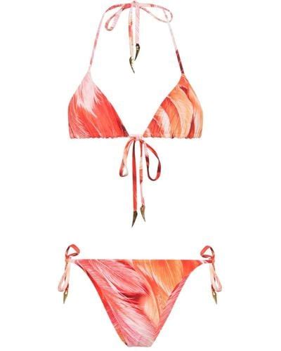 Red Roberto Cavalli Beachwear And Swimwear Outfits For Women Lyst