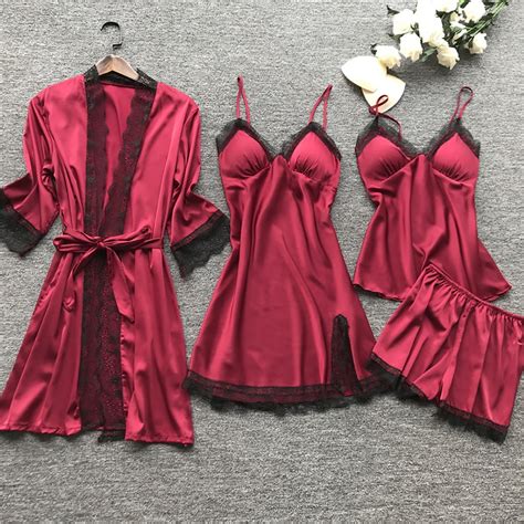 Alitao Pajamas For Women Set Robes For Women Sleepwear Women Lace Robe