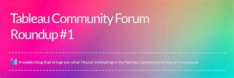 Ajay Varghese On Linkedin Tableau Community Forum Roundup 1