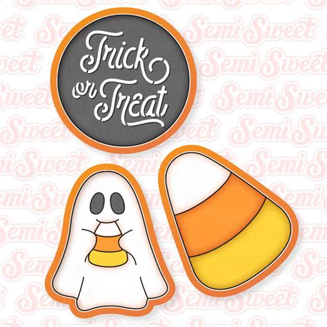 Ghost Candy Corn Cookie Platter Set