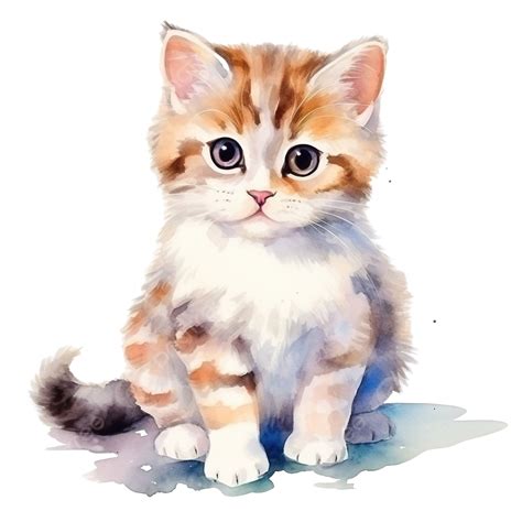 귀여운 수채화 고양이 수채화 귀엽다 고양이 Png 일러스트 및 이미지 에 대한 무료 다운로드 Pngtree