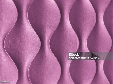 물결 모양의 물결 모양의 보라색 3d 실내 장식 벽 패널 웨이브 패턴이있는 나무 라일락 배경 석고 건축자재에 대한 스톡 사진 및 기타 이미지 Istock