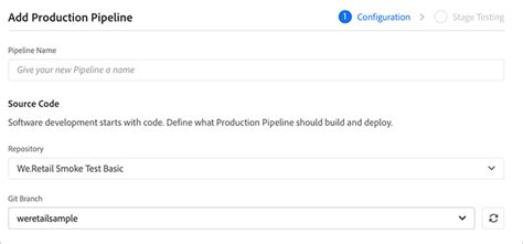 Add A Production Pipeline Adobe Experience Manager