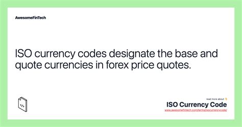 ISO Currency Code AwesomeFinTech Blog