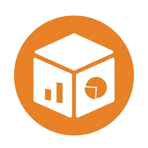 Premium Vector Analytics Olap Big Data Icon Orange Color Vector Design