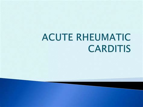 Acute Rheumatic Carditis Pptx