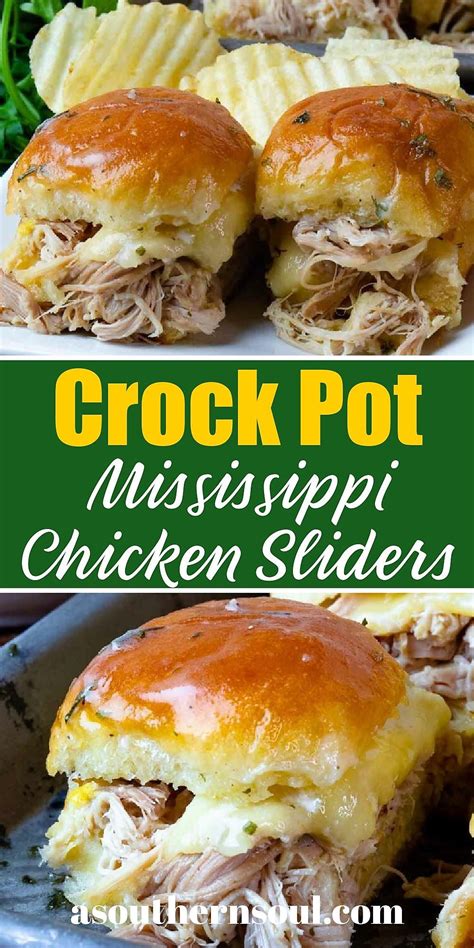 Spicy Mississippi Chicken Sliders Recipe Slow Cooker Mississippi
