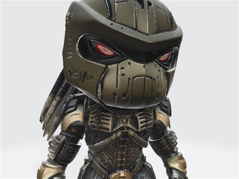 🎬 Depredador Con Armadura Chibi・archivo Stl Para Impresión 3d・cults