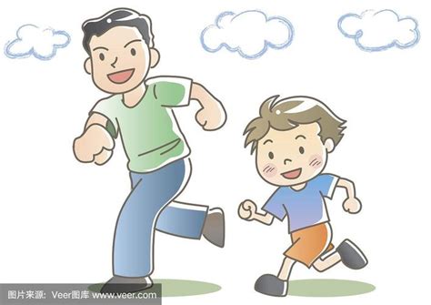 我和爸爸一起散步简笔画 图文（最新18张）简笔画图片大全