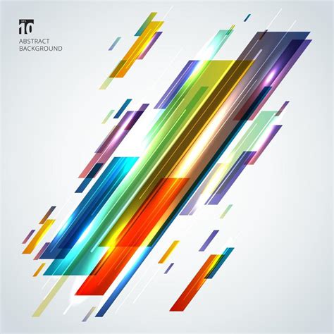 Abstract Creative Colorful Geometric Shapes And Lines Diagonal With