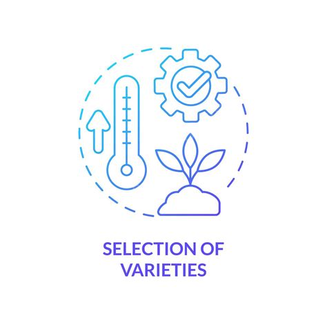 Selection Of Varieties Blue Gradient Concept Icon Circle Agribusiness