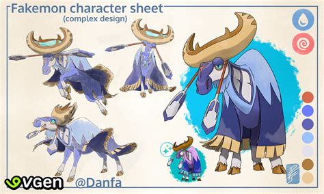 Fakemon Character Sheet Complex Design By Danfa Danfa Vgen