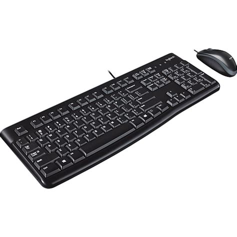 Logitech Mk120 Optical Wired Keyboard And Mouse Combo Black 920 002565 Staples