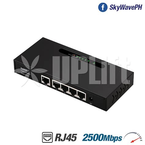 Uplift 5 Port 2 5g Unmanaged Network Switch With Metal Case 1 Port