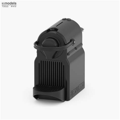 Nespresso Inissia Coffee Machine Black 3d Model Download Home