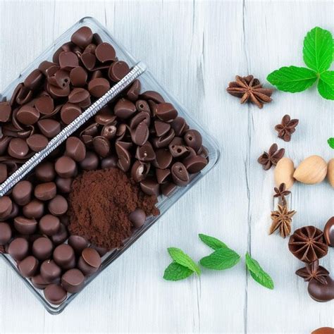 Chocolate Candies And Bars Mint Vanilla Spices Premium Ai Generated Image