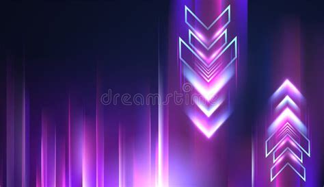 Dynamic Abstract Background With Glowing Effects And Arrows Moving From Top To Bottom High