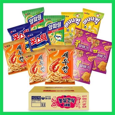 농심 간식 과자세트 새우깡 90g X 3p 꿀꽈배기 90g X 3p 양파링 84g X 2p 포스틱 84g X 2p 바나나킥 75g X 2p 1세트 Get