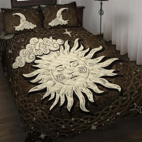 Celtic Wicca Wicca Sun Moon Witch Quilt Set 0822 Silverybrand