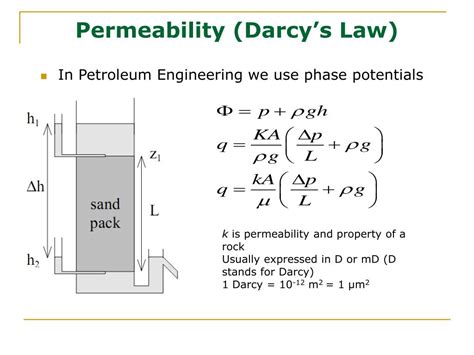 Ppt Single Phase Flow In Porous Media Darcys Law Powerpoint