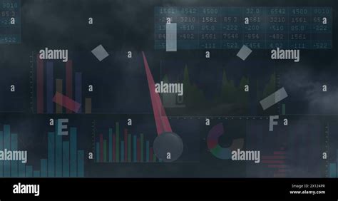 Image Of Speedometer And Statistical Data Processing Against Dark