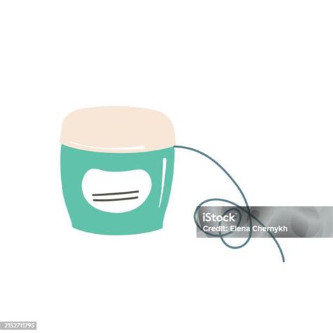 치실 아이콘 치실 치아 위생 치실 실 낙서 구강 관리 제품 편평한 물건과 플라스틱 용기의 벡터 그림 건강관리와 의술에 대한 스톡 벡터 아트 및 기타 이미지 Istock