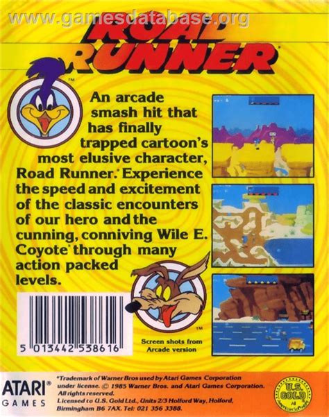 Road Runner Commodore 64 Artwork Box Back