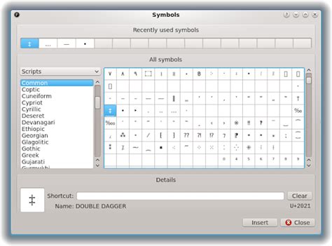 inserting unicode symbols