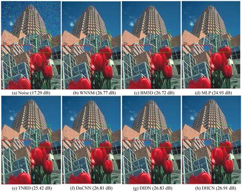 visual comparison of denoised imag 095 colour image noise level 35