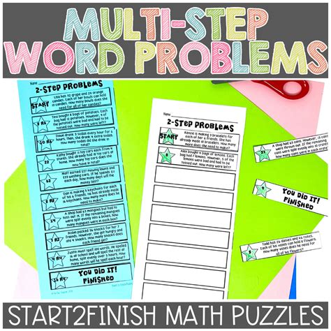Multi Step Step Word Problems Math Game And Puzzles