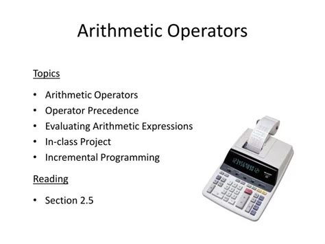 Ppt Arithmetic Operators Powerpoint Presentation Free Download Id