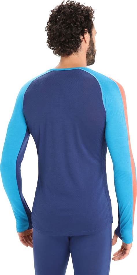 Icebreaker Mens 125 Zoneknit™ Long Sleeve Crewe Geo Blueroyal Navycb