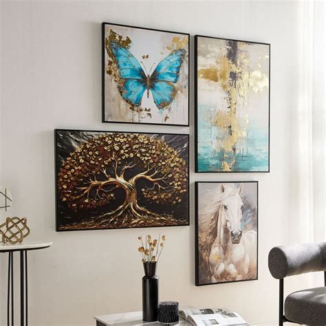Buy Fossel Modern Abstract Framed Picture With Foil 60x90x3 Cm Online