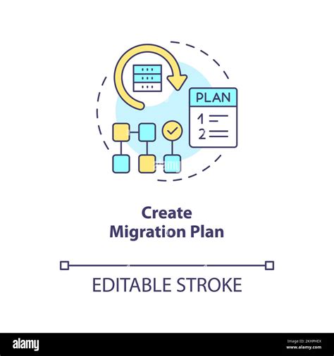 Create Migration Plan Concept Icon Stock Vector Image And Art Alamy