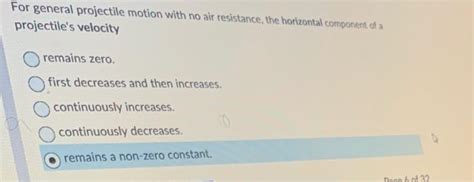 Solved For General Projectile Motion With No Air Resistance