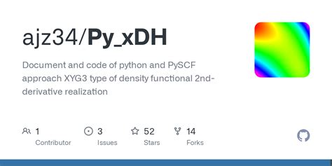 GitHub Ajz34 Py XDH Document And Code Of Python And PySCF Approach
