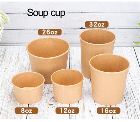 Food Grade Leakproof Customized Take Away Disposable Paper Soup Cup