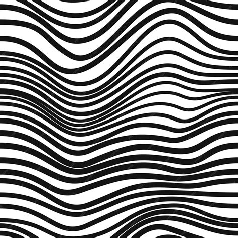 Premium Vector Seamless Abstract Pattern With Wavy Lined Shapes