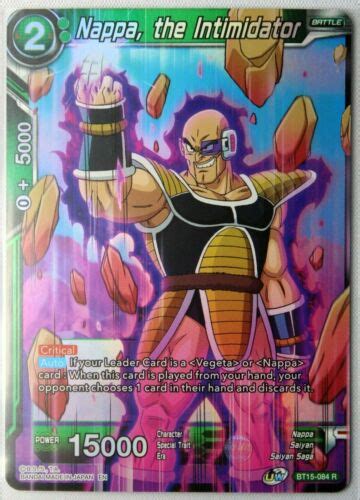 Nappa The Intimidator BT R Saiyan Showdown NEW EBay