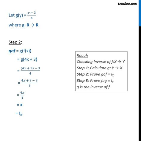 Ex 1 3 7 F X 4x 3 Show That F Is Invertible Cbse