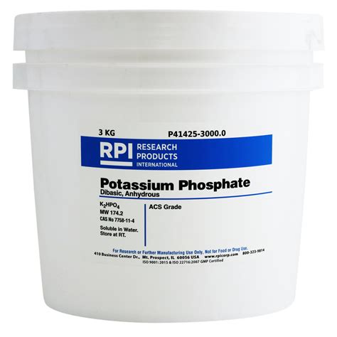 P41425 30000 Potassium Phosphate Dibasic Anhydrous Acs 3 Kilograms