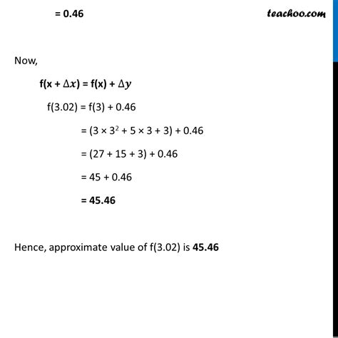 Question 10 Find Approximate Value Of F 3 02 F X 3x2 5x 3