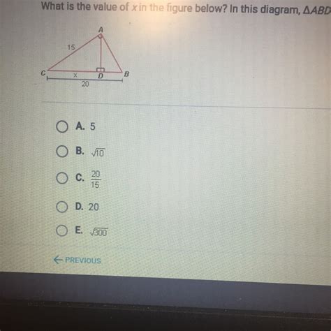 brainliest answer to first answerer what is the value of x in the figure below in this